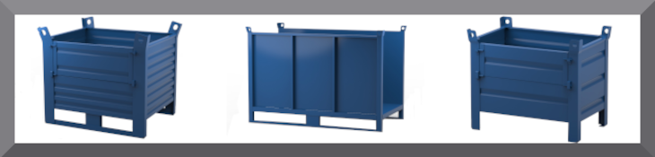 Steel Sheet & Mesh Stillages, Cage Pallets - Steps and Stillages
