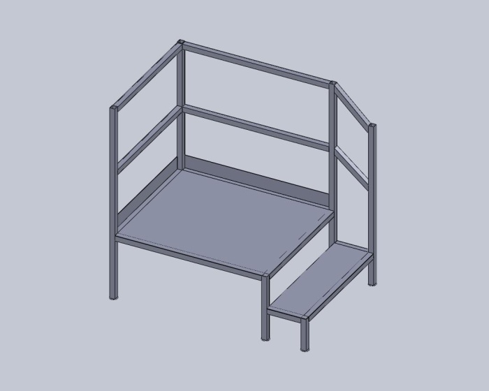 Fixed Access Steps - 90 Degree Exit - Steps and Stillages