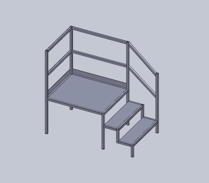 Fixed Access Steps - 90 Degree Exit - Steps and Stillages