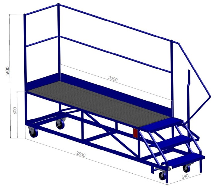 45 degree Easy Slope Gantry Access Platform - Steps and Stillages