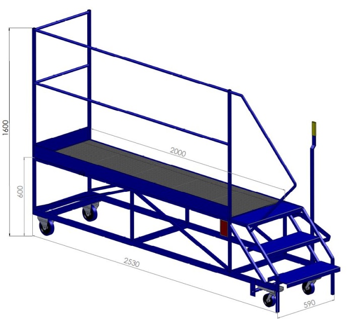 45 degree Easy Slope Gantry Access Platform - Steps and Stillages