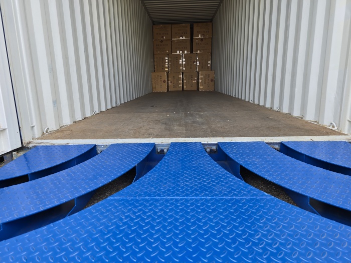 Shipping Container Ramp for Forklift with Container Door Cut Outs ...