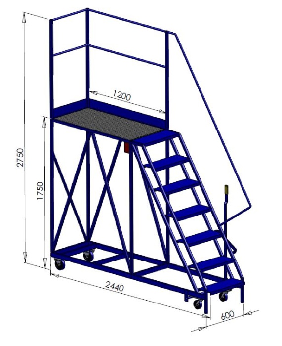 60 degree slope mobile gantry access platform step - Steps and Stillages