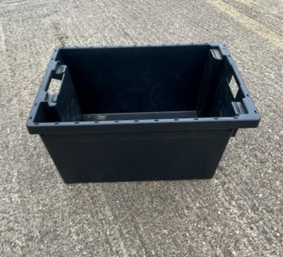 Black Solid Tote Box - Steps and Stillages