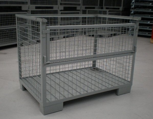 Gitter Box Mesh Stillage with Half Drop Front - Steps and Stillages