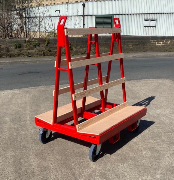 Liftable A Frame Glass Trolley 1200 x 1000 x 1500mm - Steps and Stillages