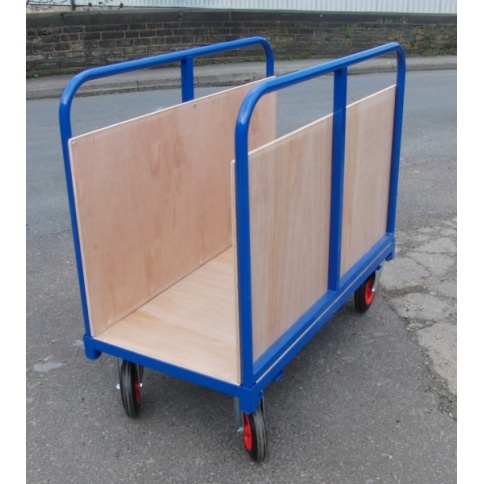 Long Load Platform Truck, 1220 x 610 mm With Plywood Sides - Steps and ...
