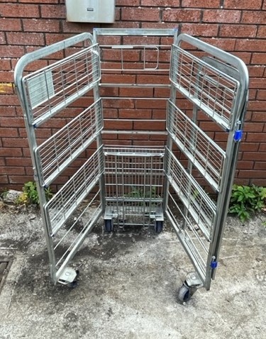 Nesting A-frame Milk Dolly 1 - Steps and Stillages