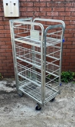 Nesting A-frame Milk Dolly 1 - Steps and Stillages