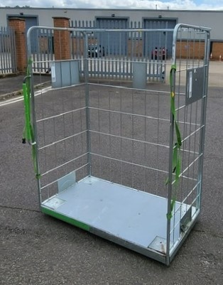 Used 3 Sided Jumbo Roll Cage Integral Brake - Steps and Stillages