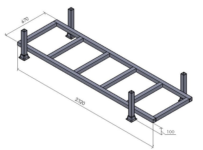 Staggered Steel Post Pallet - Steps and Stillages