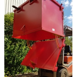 TITAN Drop Bottom Skip 1m³ Bin Capacity - Steps and Stillages