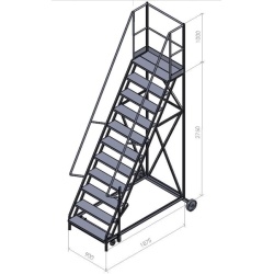 Mobile Steps 11 Step - Steps and Stillages