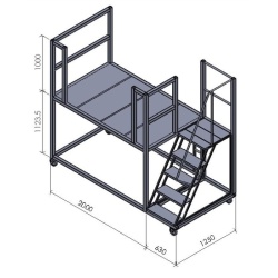 Lorry Trailer Access Mobile Unloading Platform With Steps - S1 - Steps ...