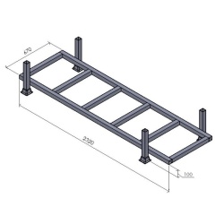 Staggered Steel Post Pallet - Steps and Stillages