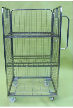 3 Sided General Purpose Merchandising Trolley - Steps and Stillages