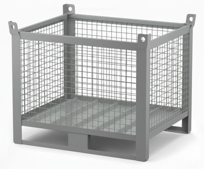 Heavy Duty Wire Mesh Stillage 1000kg - Steps and Stillages