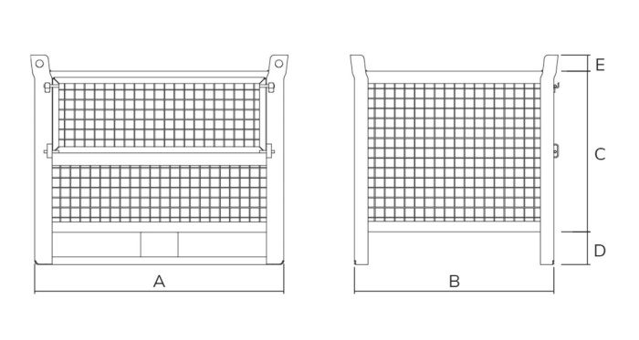 Heavy Duty Wire Mesh Stillage with Half Drop Front 1000kg - Steps and ...