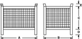 Tuff Mesh Stillages - No Door No Skids 800kg - Steps and Stillages