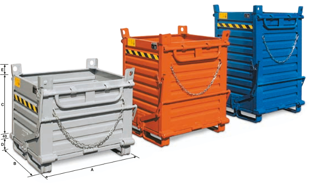 Drop Bottom Opening Skips 2 Door - Steps and Stillages