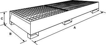Steel Sump Pallets For 2 IBC - Steps and Stillages