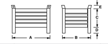 Tuff Sheet Stillages - No Door No Skids 800kg - Steps and Stillages