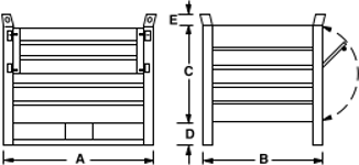 Tuff Sheet Stillages - With Door and Skids 1000kg - Steps and Stillages
